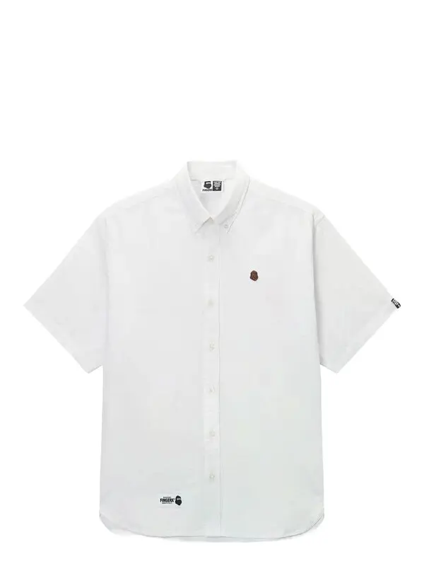 FINGERCROXX Embroidered Short-sleeve Shirt - White