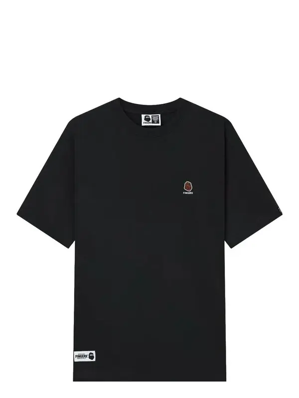FINGERCROXX Embroidered-logo T-shirt - Black