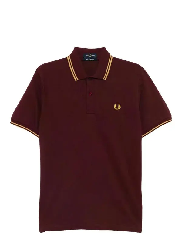Fred Perry Embroidered-logo Polo Top - Red