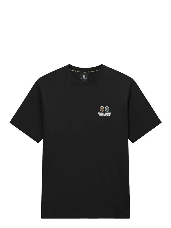 FINGERCROXX Embroidered-logo Crew-neck T-shirt - Black