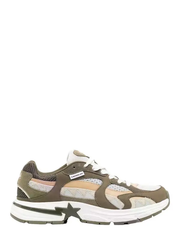 A BATHING APE Star-embellished Low Top Sneakers - Green
