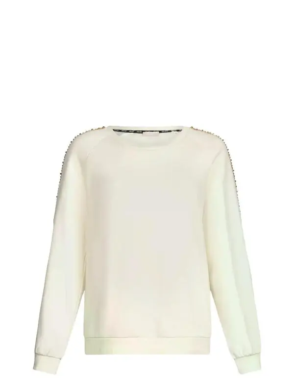 Liu Jo Rhinestone-embellished Crew-neck Sweatshirt - White