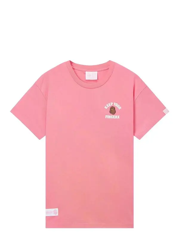 FINGERCROXX Cotton Logo T-shirt - Pink