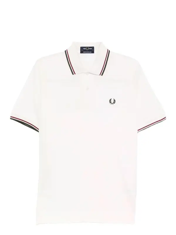Fred Perry Logo-embroidered Polo Shirt - White
