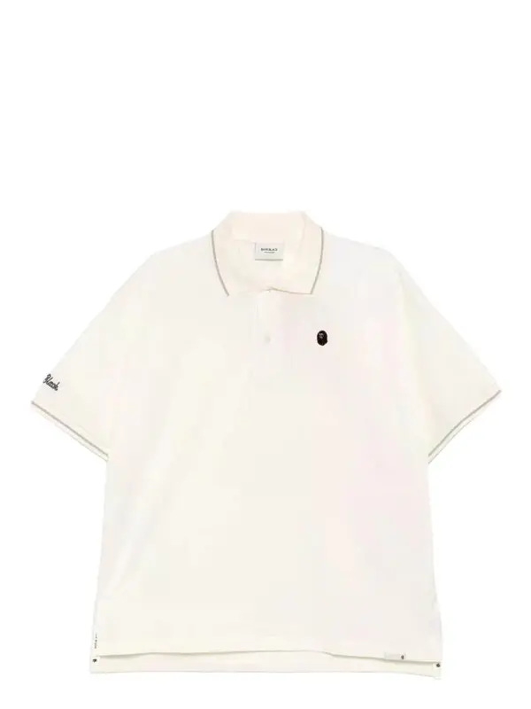 A BATHING APE Cotton Polo Top - Neutrals