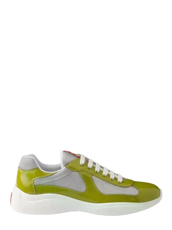 Prada America's Cup Panelled Sneakers - Green