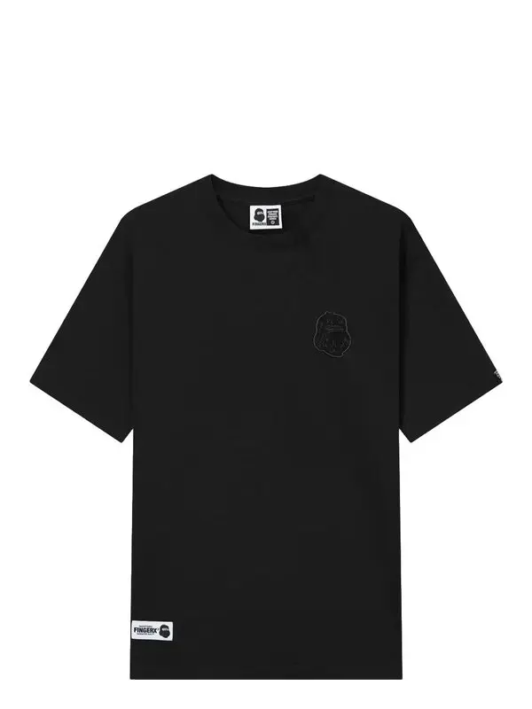 FINGERCROXX Embroidered-logo T-shirt - Black