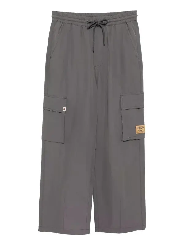 FINGERCROXX Logo-patch Trousers - Grey
