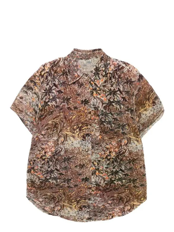 JNBY Floral-patterned Shirt - Brown