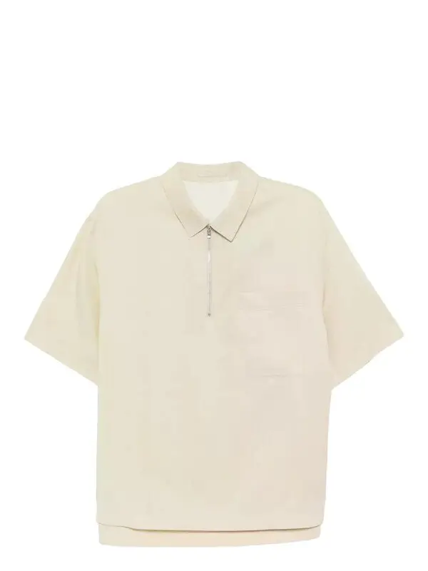 CROQUIS Loose Short Sleeve Shirt - Neutrals