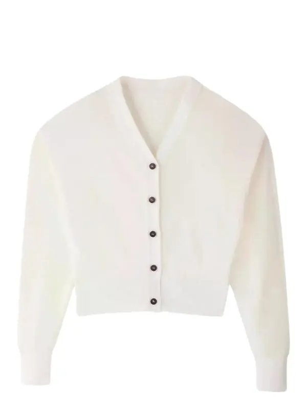 Jacquemus Buttoned Merino Wool Cardigan - White