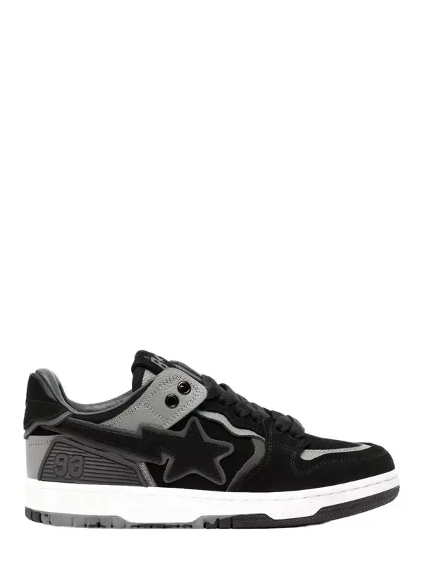 A BATHING APE Star-patch Lace-up Trainers - Black