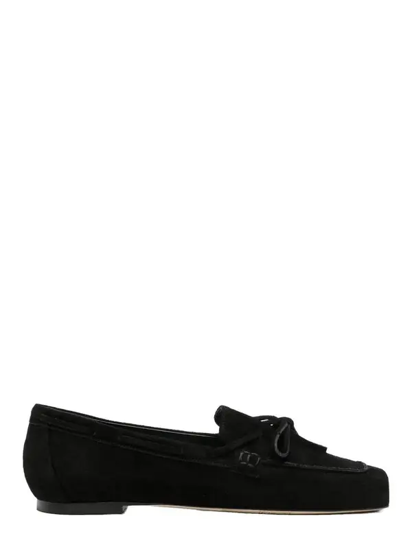 AeydĒ Bow-detail Suede Loafers - Black