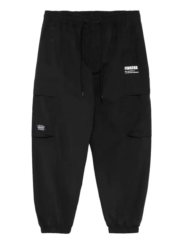 FINGERCROXX Elasticated-waist Trousers - Black