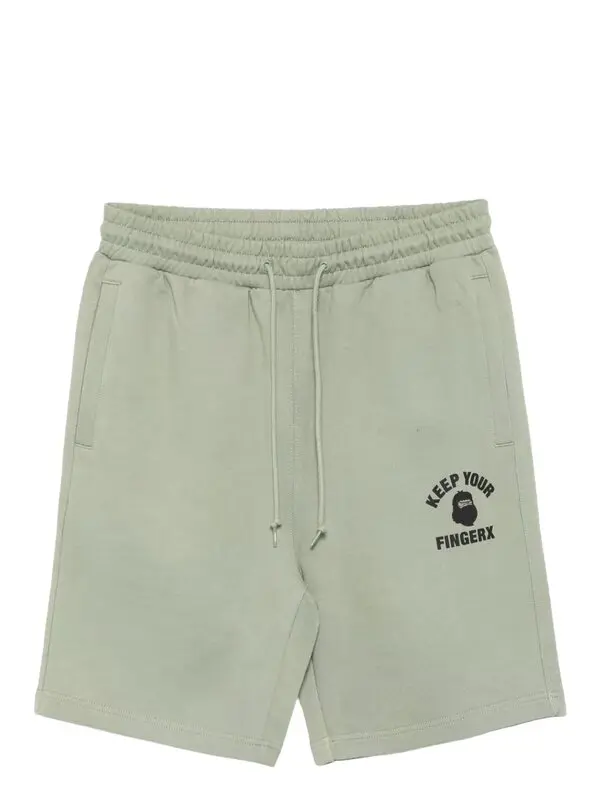 FINGERCROXX Logo-print Shorts - Green