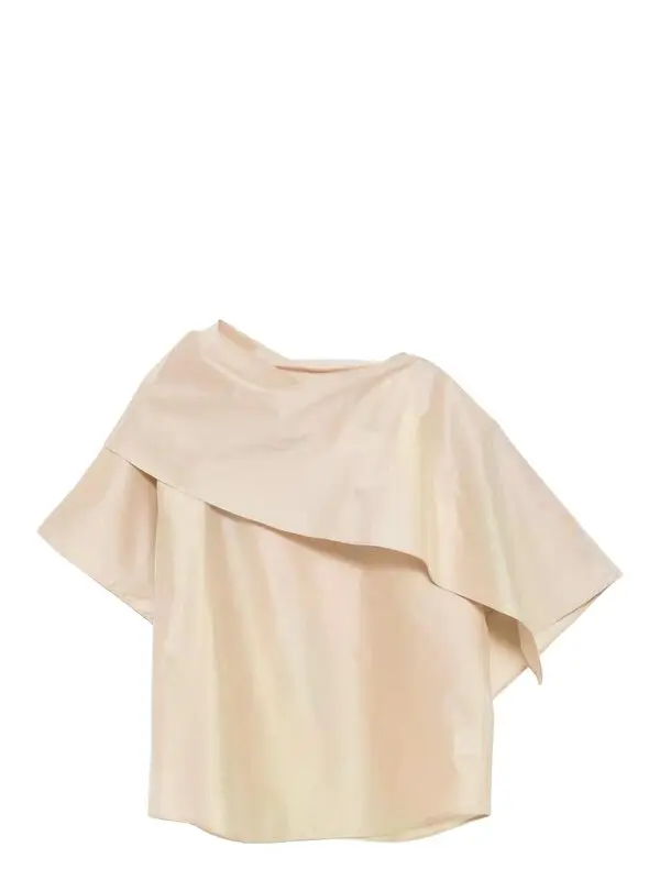 JNBY Scarf-collar Short-sleeves Top - Neutrals