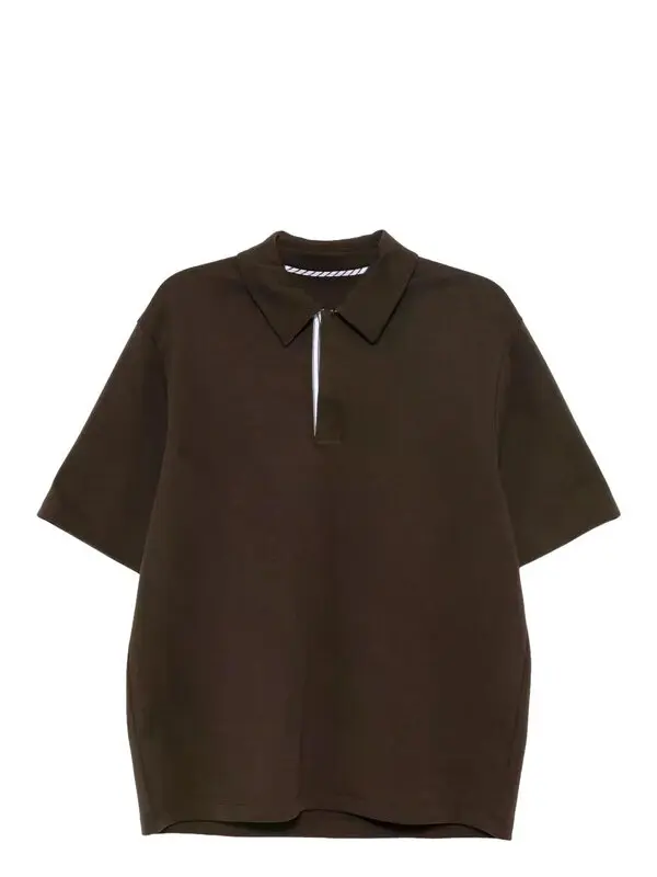 CROQUIS Short-sleeved Polo Shirt - Brown