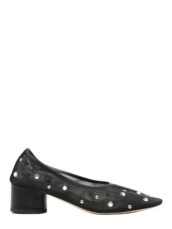 Dear Frances Balla Crystal-embellished Heeled Pumps - Black