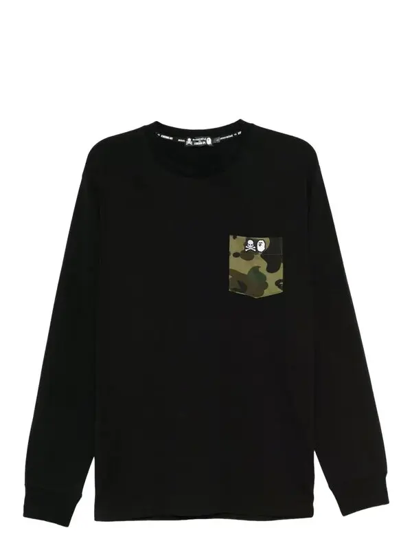 MASTERMIND WORLD X Bape Logo Patch Pocket T-shirt - Black