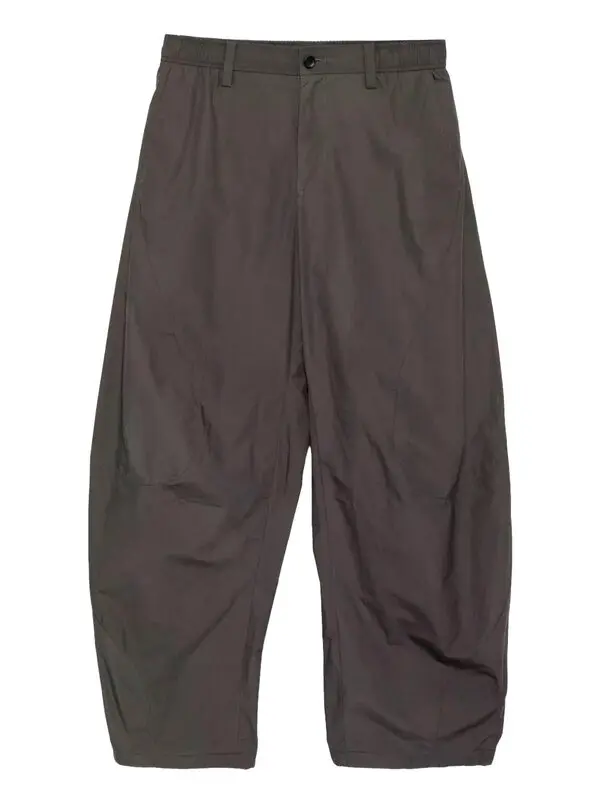 CROQUIS Wide-leg Cotton Trousers - Brown
