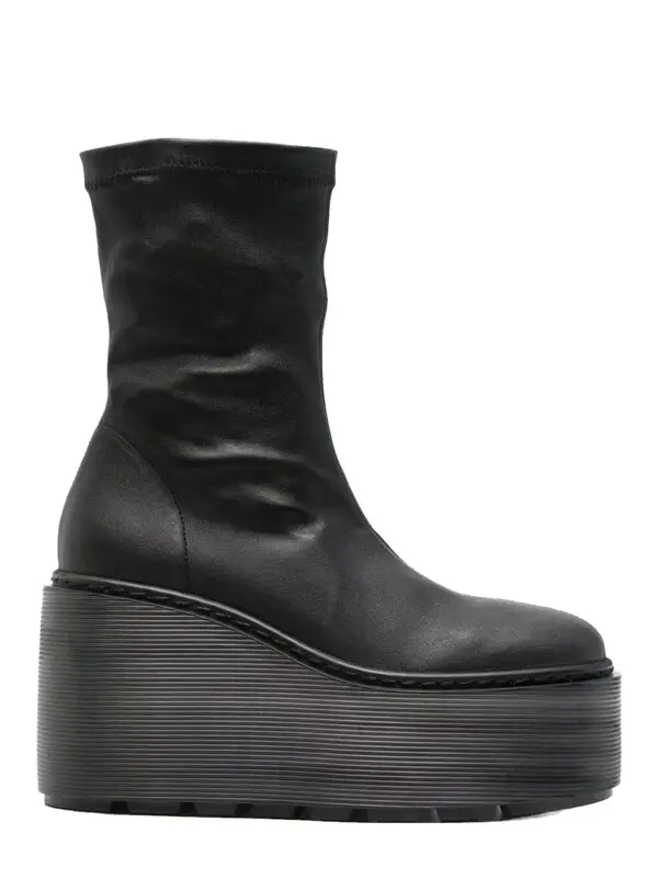VIC MATIE Platform Ankle Boots - Black