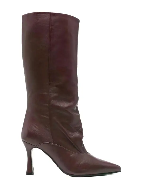 EVALUNA 85mm Pointed-toe Boots - Red