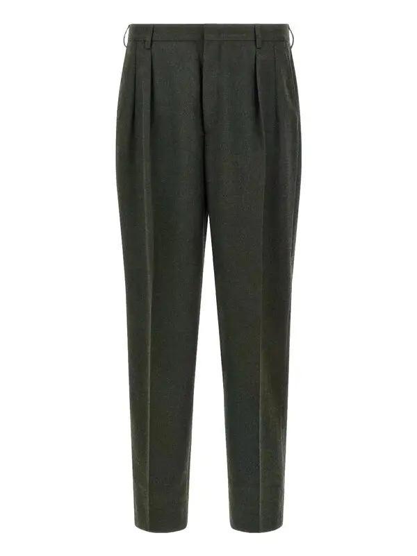 CELLAR DOOR Pleated Pin-tuck Trousers - Grey