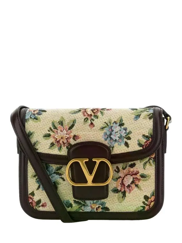 Valentino Garavani Floral-pattern Leather Cross Body Bag - Neutrals