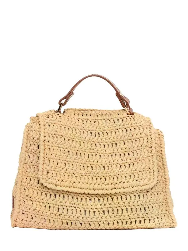 ORTIGNI Crochet Top-handle Tote Bag - Neutrals
