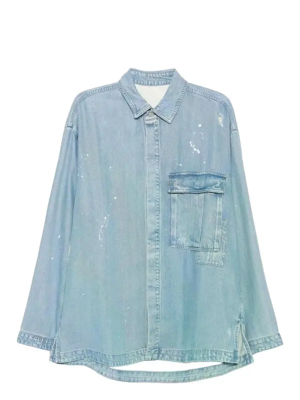 CROQUIS Long-sleeved Denim Shirt - Blue