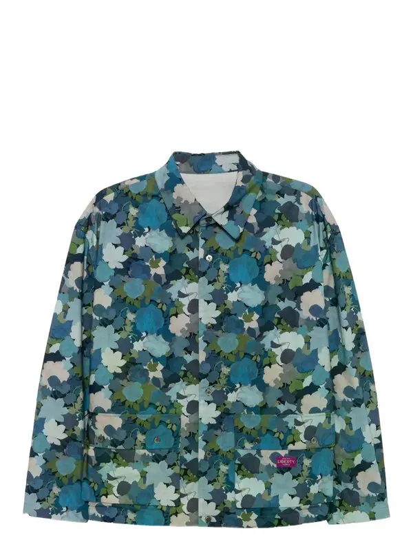 CROQUIS Floral-printed Shirt - Blue