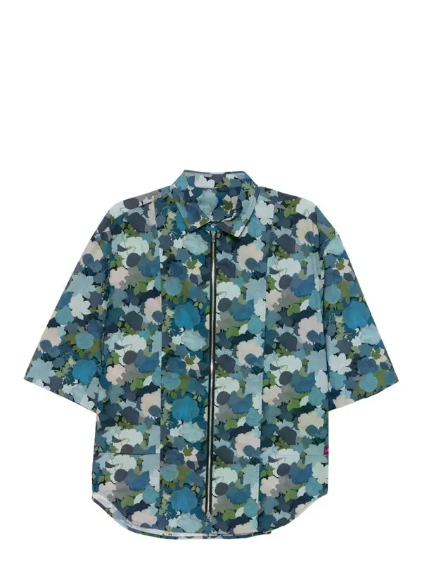 CROQUIS Floral-print Shirt - Blue