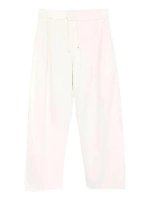 CROQUIS Knitted Drawstring Trousers - White