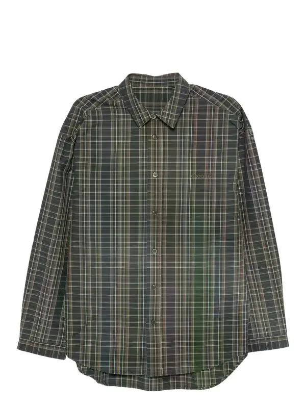 CROQUIS Plaid Long-sleeved Shirt - Brown