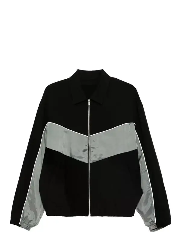 CROQUIS Contrasting-panel Jacket - Black