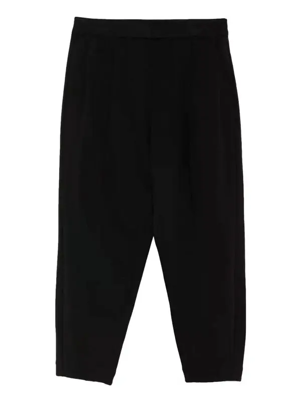 CROQUIS Tapered Drawstring Trousers - Black