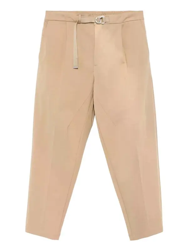 CROQUIS Cotton-knit Tapered Trousers - Neutrals