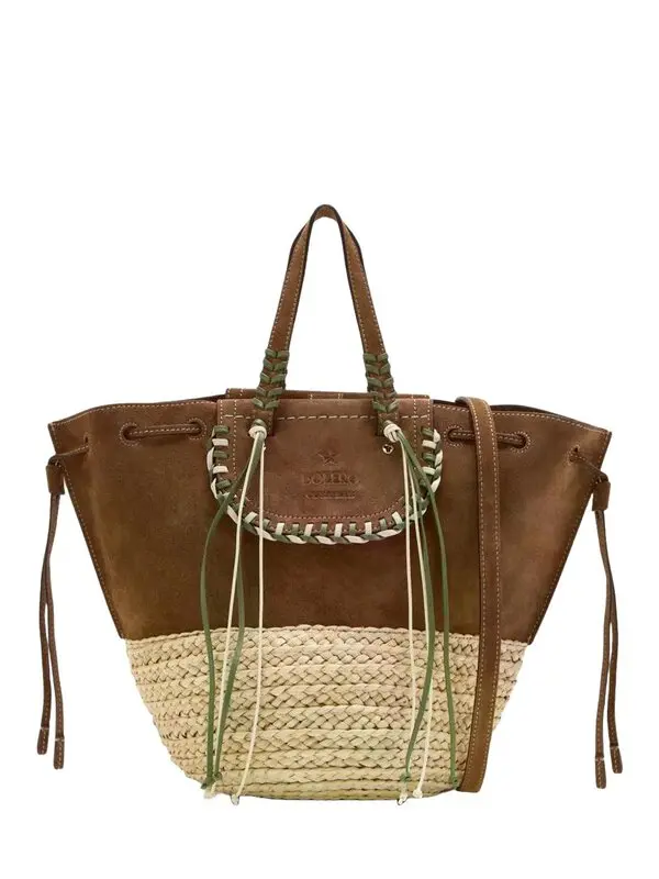 CUBA LAB Braided-trim Tote Bag - Brown
