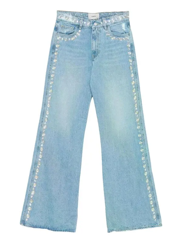Coperni Studs Embellished Jeans - Blue