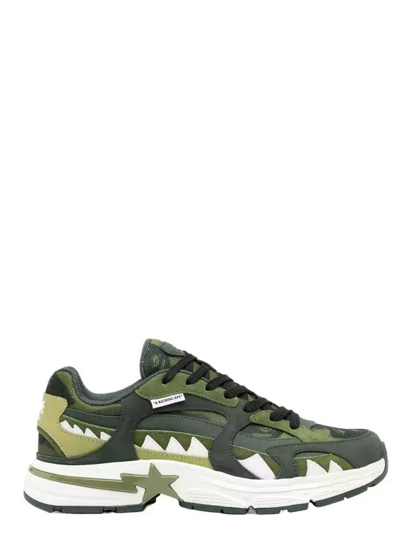 A BATHING APE Star-embellished Trainers - Green