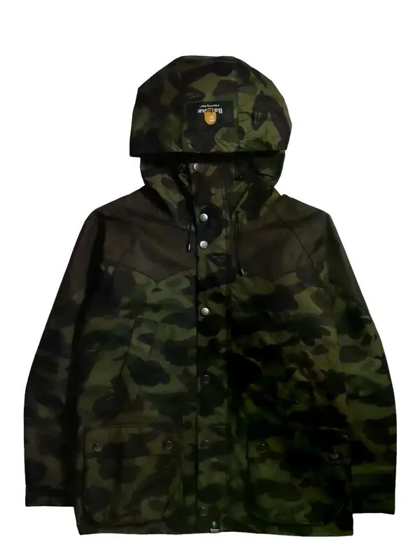 A BATHING APE® Camouflage Hooded Jacket - Green