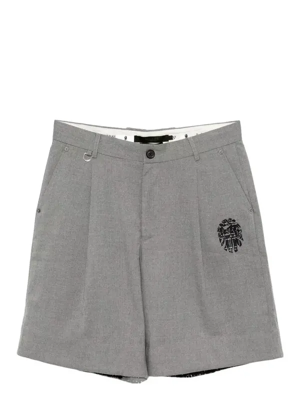 A BATHING APE Embroidered-logo Shorts - Grey