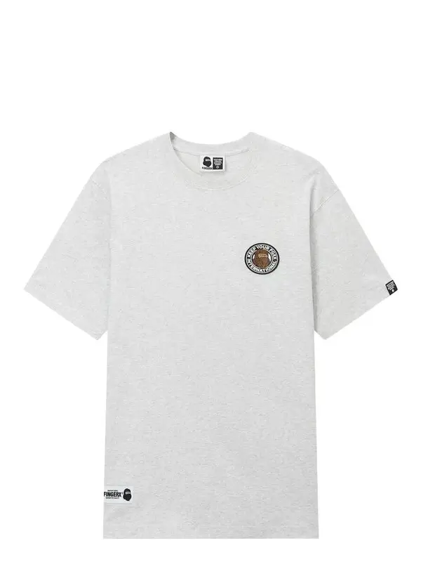 FINGERCROXX Embroidered-logo T-shirt - Grey