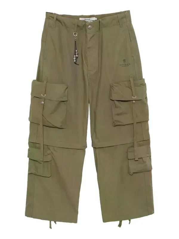 A BATHING APE Cargo Wide-leg Trousers - Green