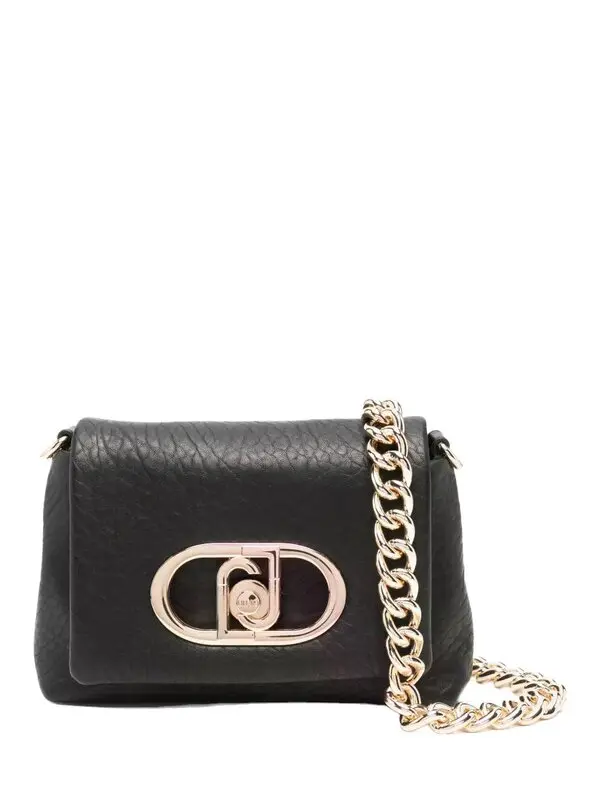 Liu Jo Textured Shoulder Bag With Chain Strap - Black