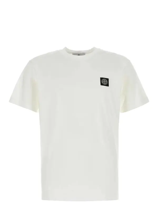 Stone Island Logo-patch Cotton T-shirt - White