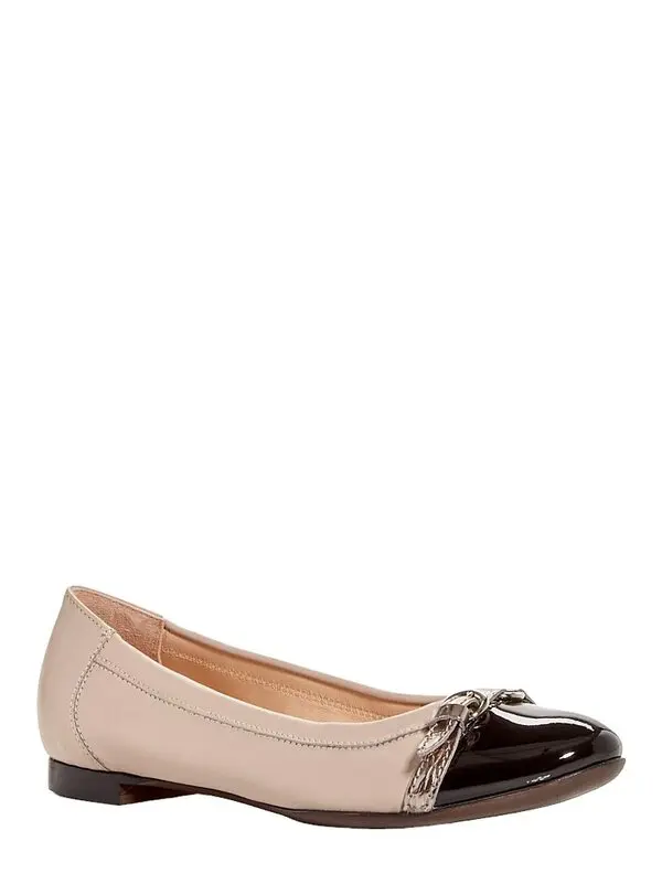 Agl Monika Cap-toe Ballerina Flats - Beige Combo