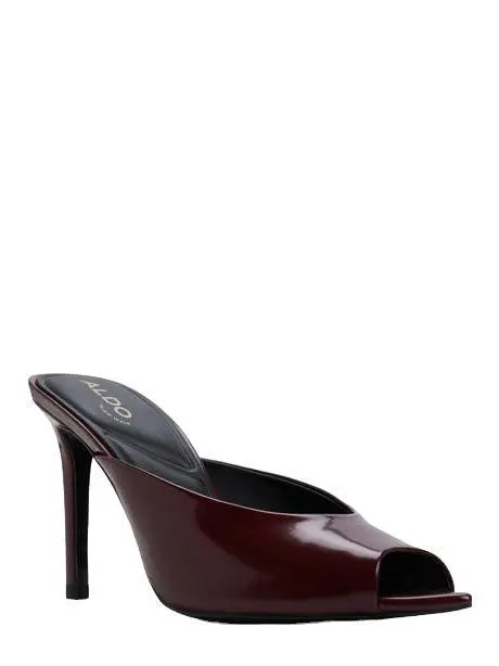 Aldo Elenara Peep-toe Mule - Burgundy