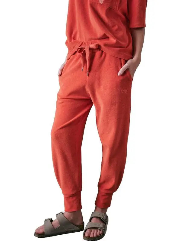 CAPE COVE Slim Terry Pants - Burnt Orange