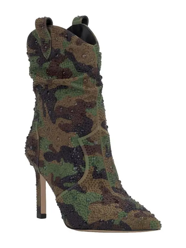 Jessica Simpson Evgena 2 Crystal-embellished Bootie - Green Multi